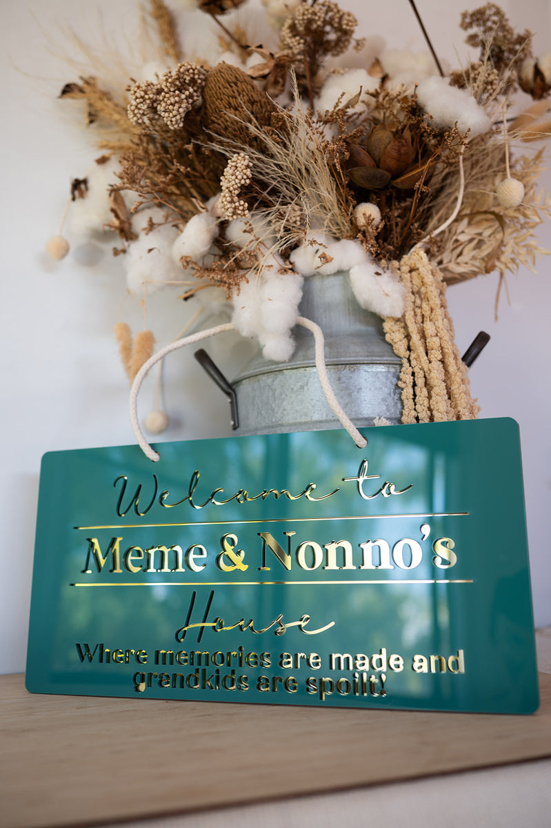 Welcome Grandparent Sign- Outdoor House Sign – Peachy Lane Aus